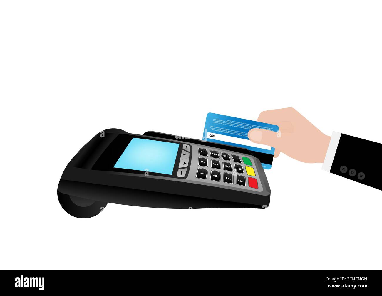 Hand Swiping Credit Card For Making Payment by using POS - Point of ...