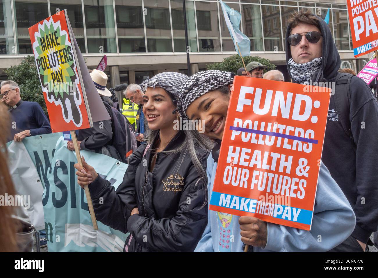 London, UK. 20 Sept 2025. Make Polluters Pay. Thousands came to the ...