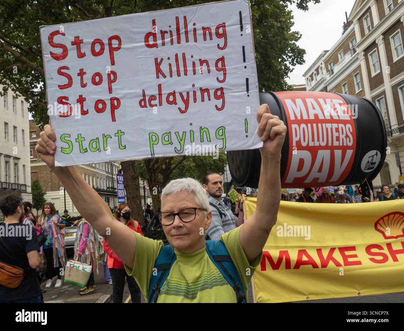 London, UK. 20 Sept 2025. Thousands came to the 'Make Them Pay' march, part of a global week of ...