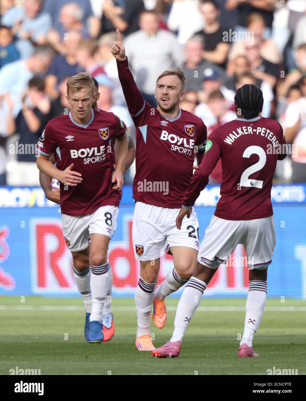 Jarrod Bowen (WHU) celebrates scoring the first West ham goal (1-1) at ...