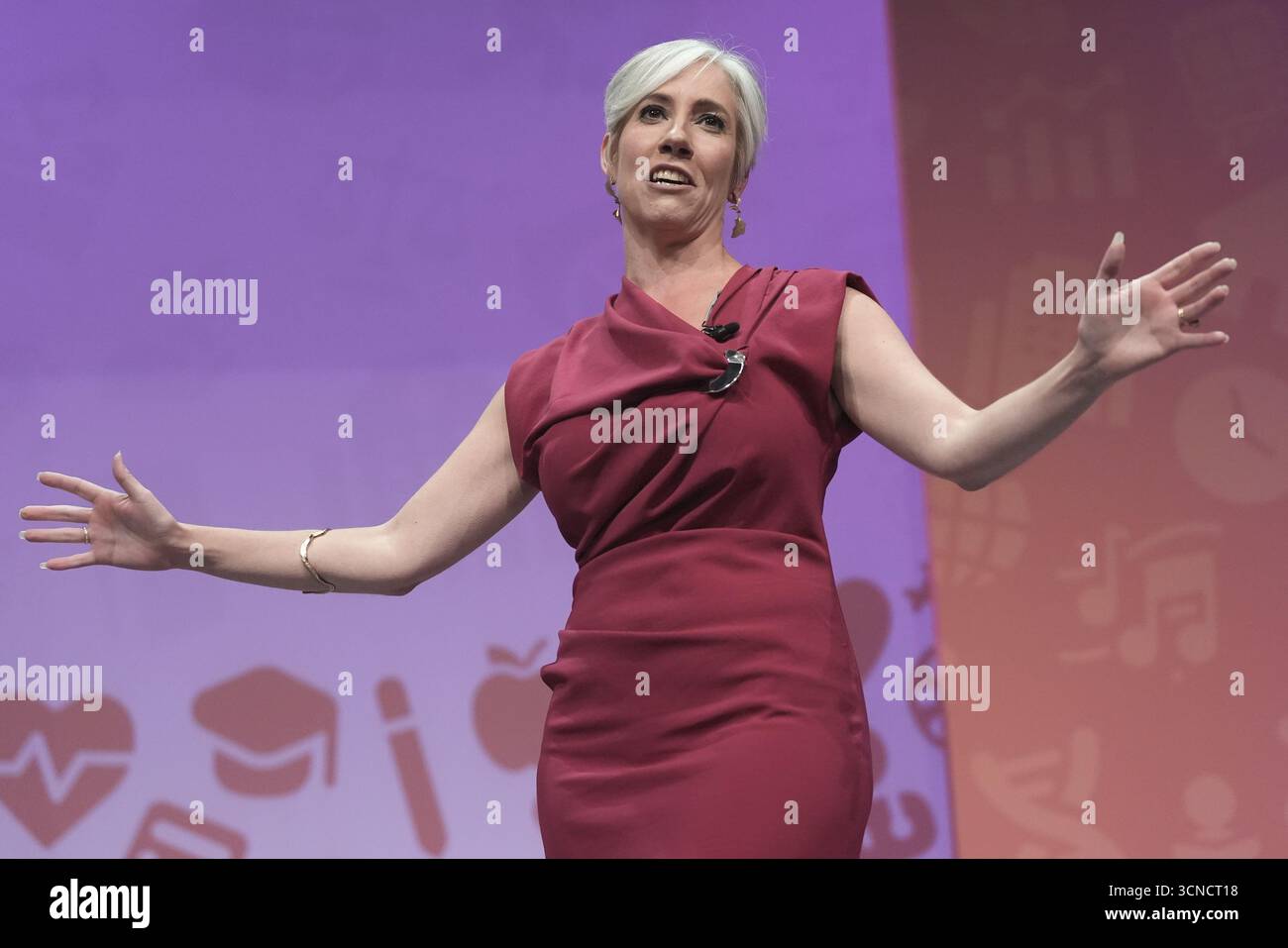 Deputy leader Daisy Cooper during a rally at the Liberal Democrats ...