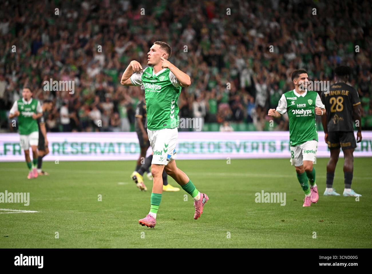 09 Lucas STASSIN (asse) during the Ligue 2 BKT match between Saint ...