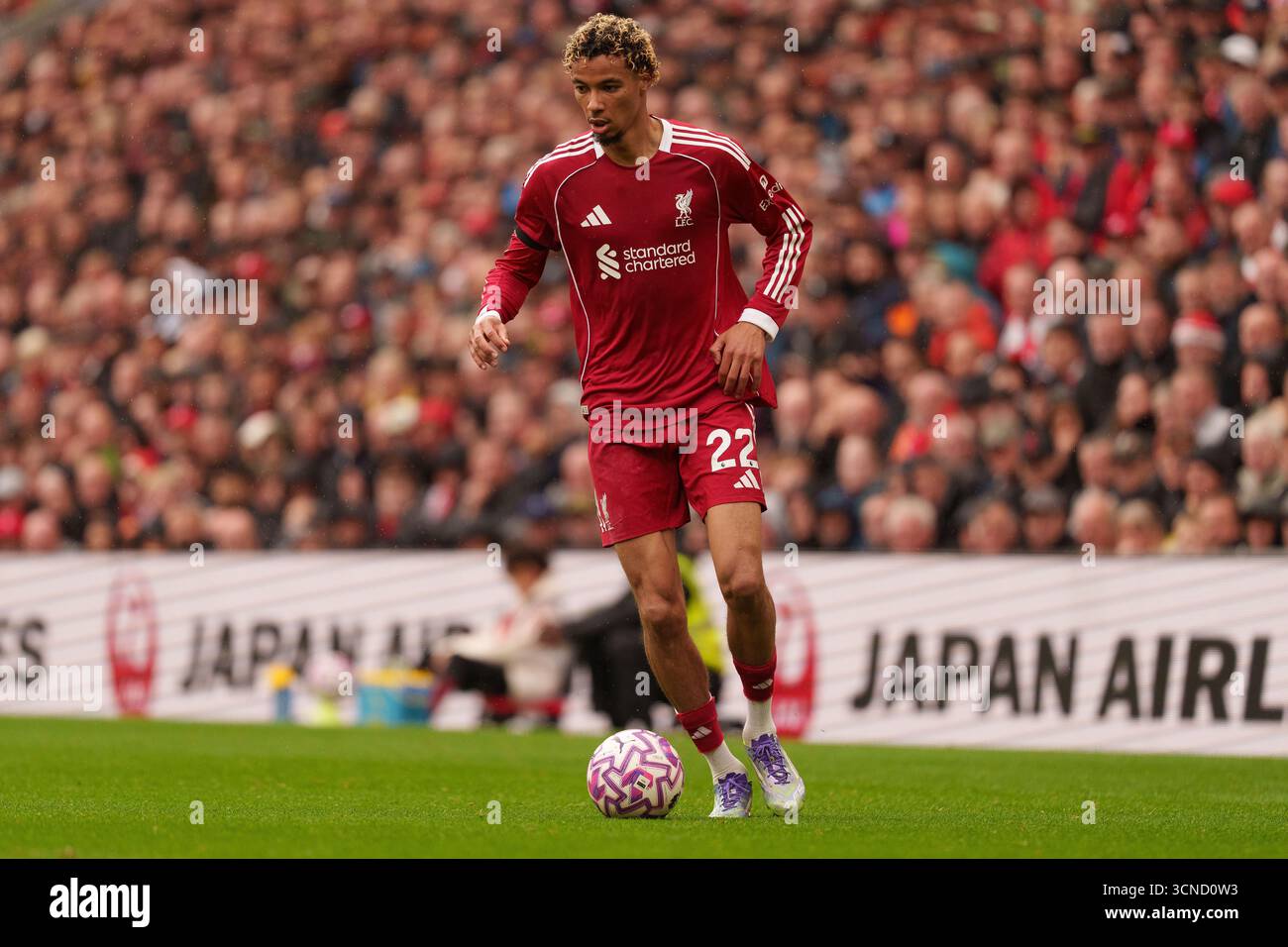 Liverpool's Hugo Ekitike in action during the Premier League match ...