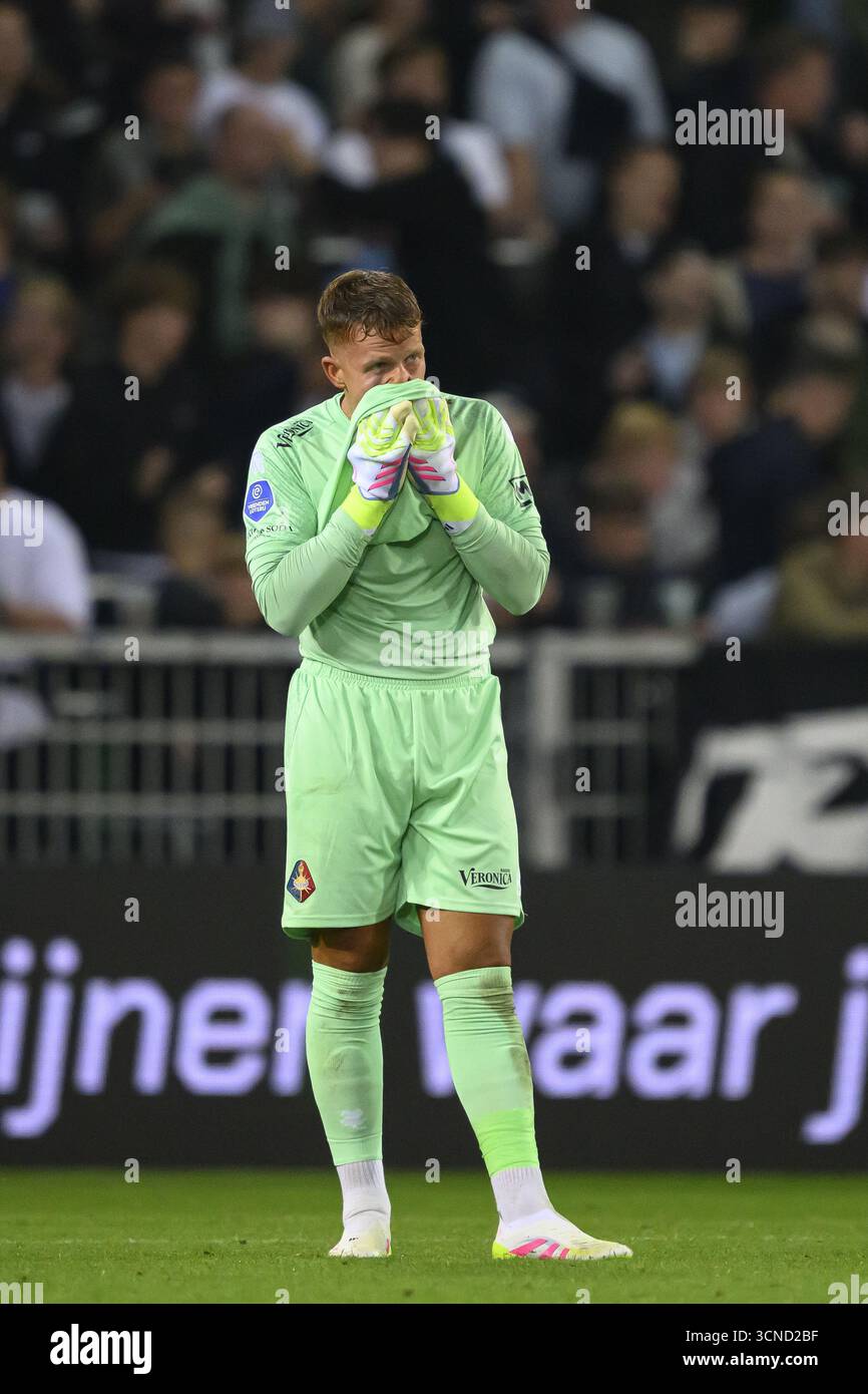 GRONINGEN - Telstar goalkeeper Ronald Koeman Jr. during the Dutch ...