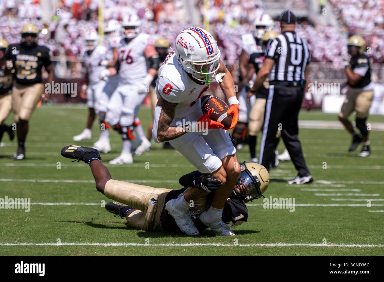 Virginia Tech wide receiver Ayden Greene (0) scores a touchdown past ...