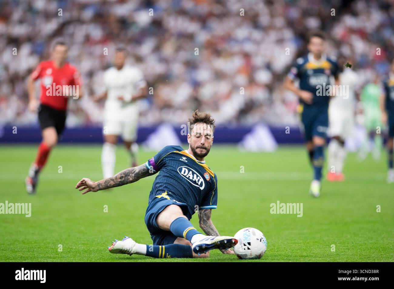 MADRID, SPAIN - September 20: Fernando Calero of Espanyol in action ...