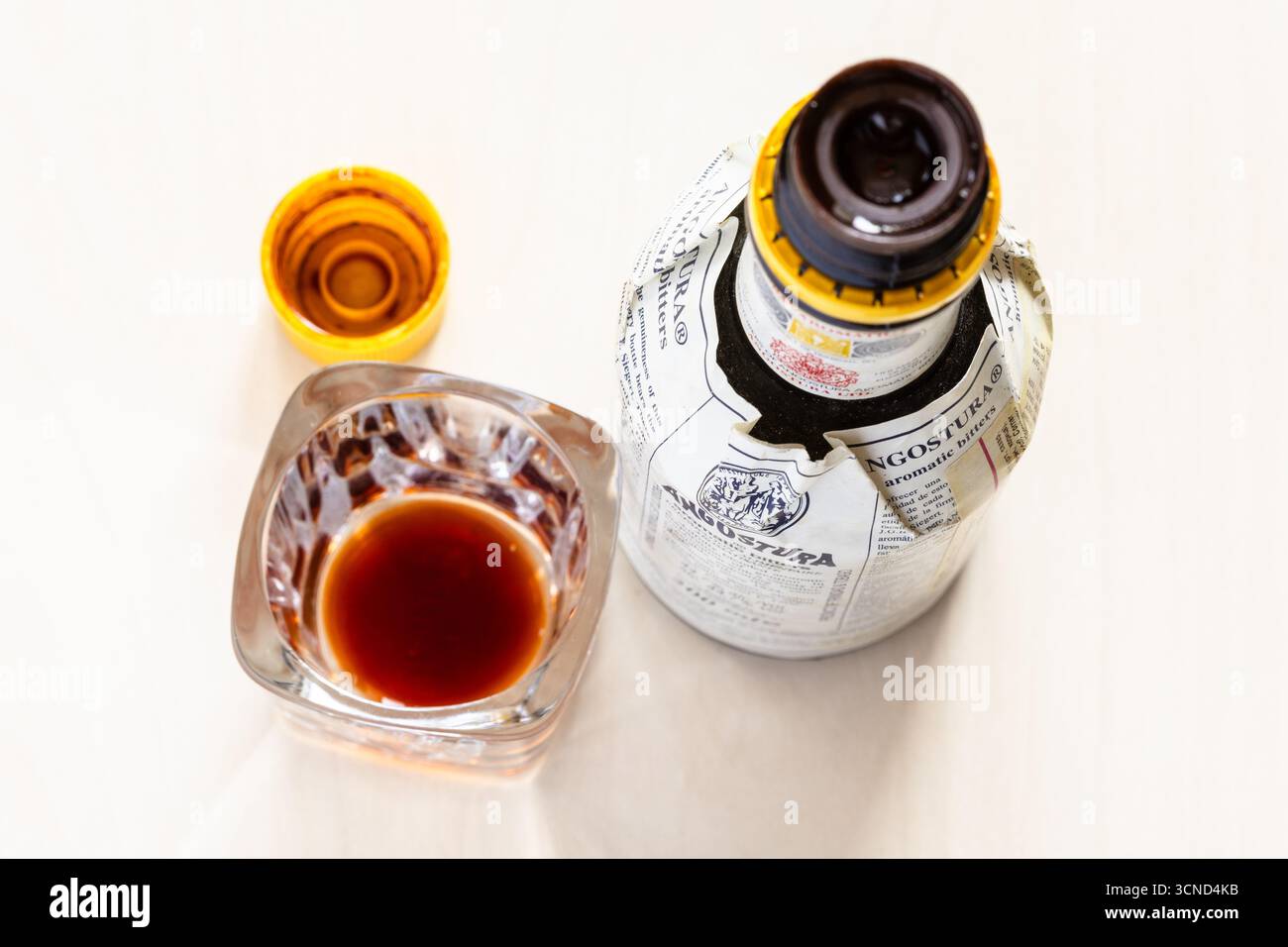 Tbilisi, Georgia - June 17, 2025: top view of bottle of Angostura ...