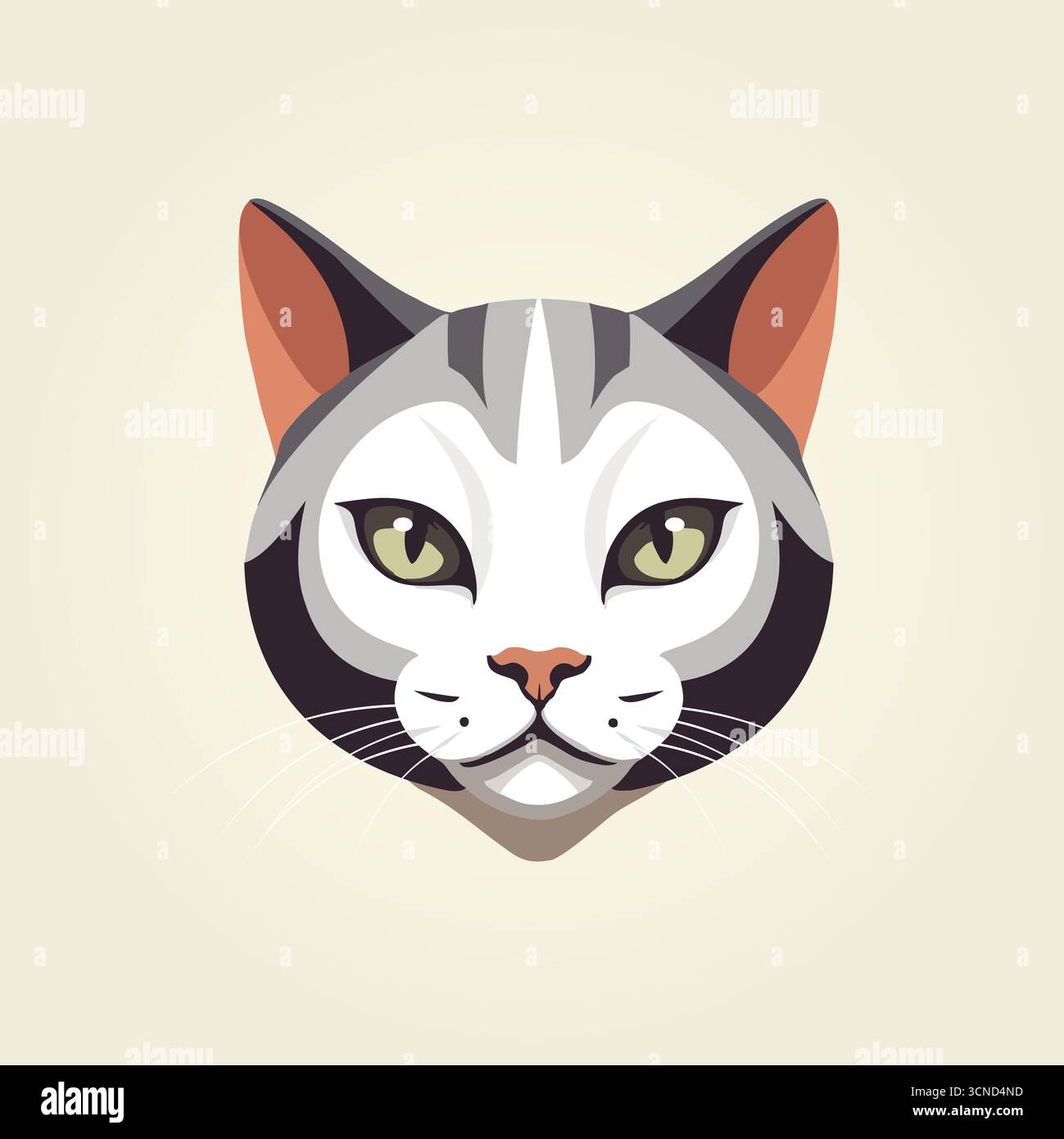 Abstract kitten face portrait Stock Vector Images - Alamy