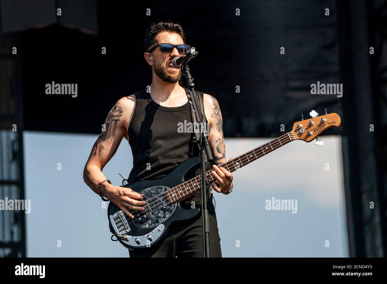 Lonny Eagleton of Black Veil Brides performs at the Louder Than Life ...