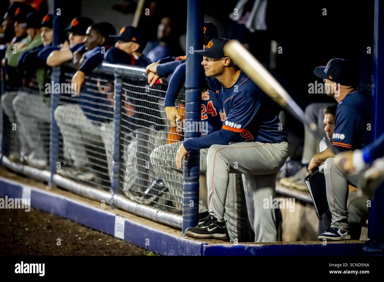 ROTTERDAM - Dutch baseball players in action against Great Britain's ...