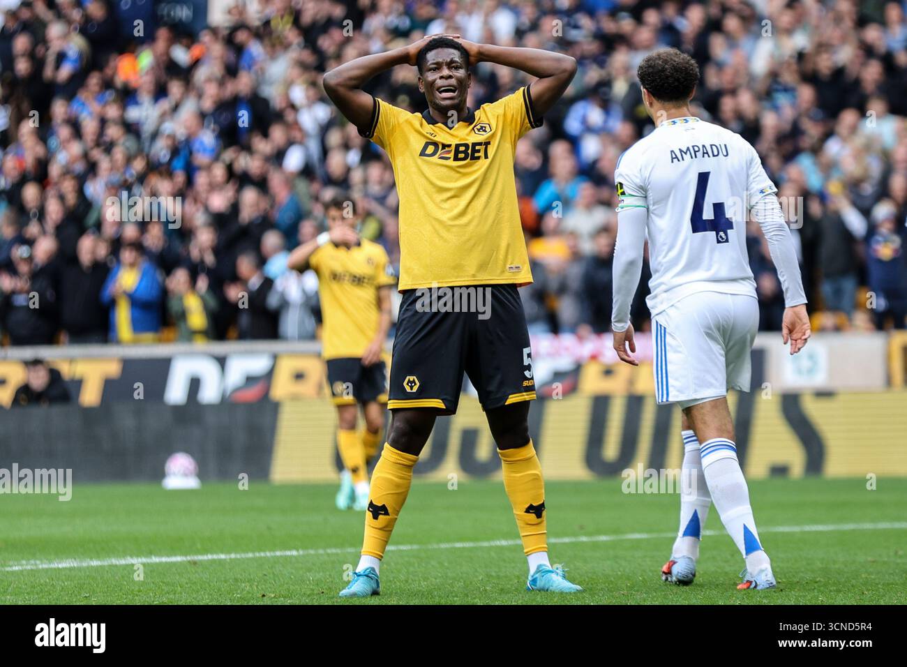 Marshall Munetsi (5 Wolves) reacts after missing a chance during the ...
