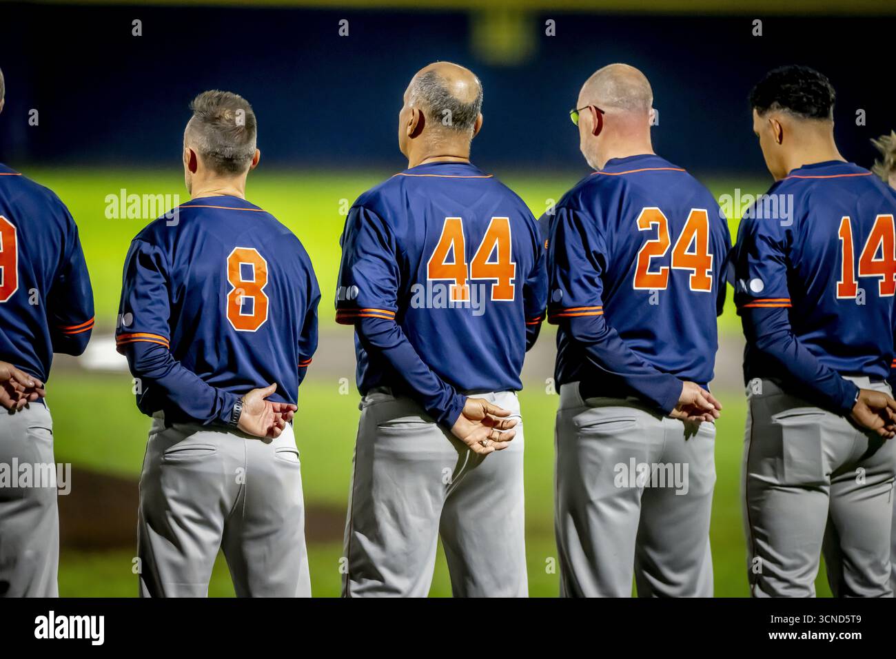ROTTERDAM - Dutch baseball players in action against Great Britain's ...