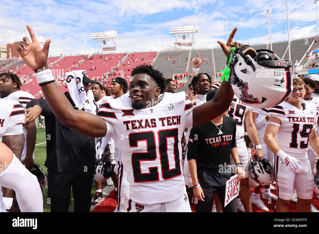 Texas Tech running back J'Koby Williams celebrates their win over Utah ...