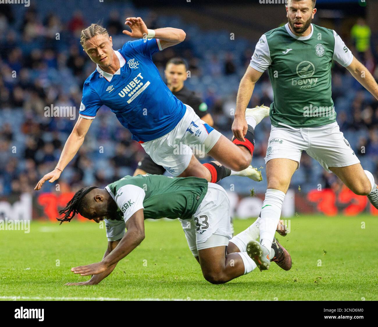 20 Sept 2025. Glasgow, Scotland. Rangers FC played Hibernian FC at ...