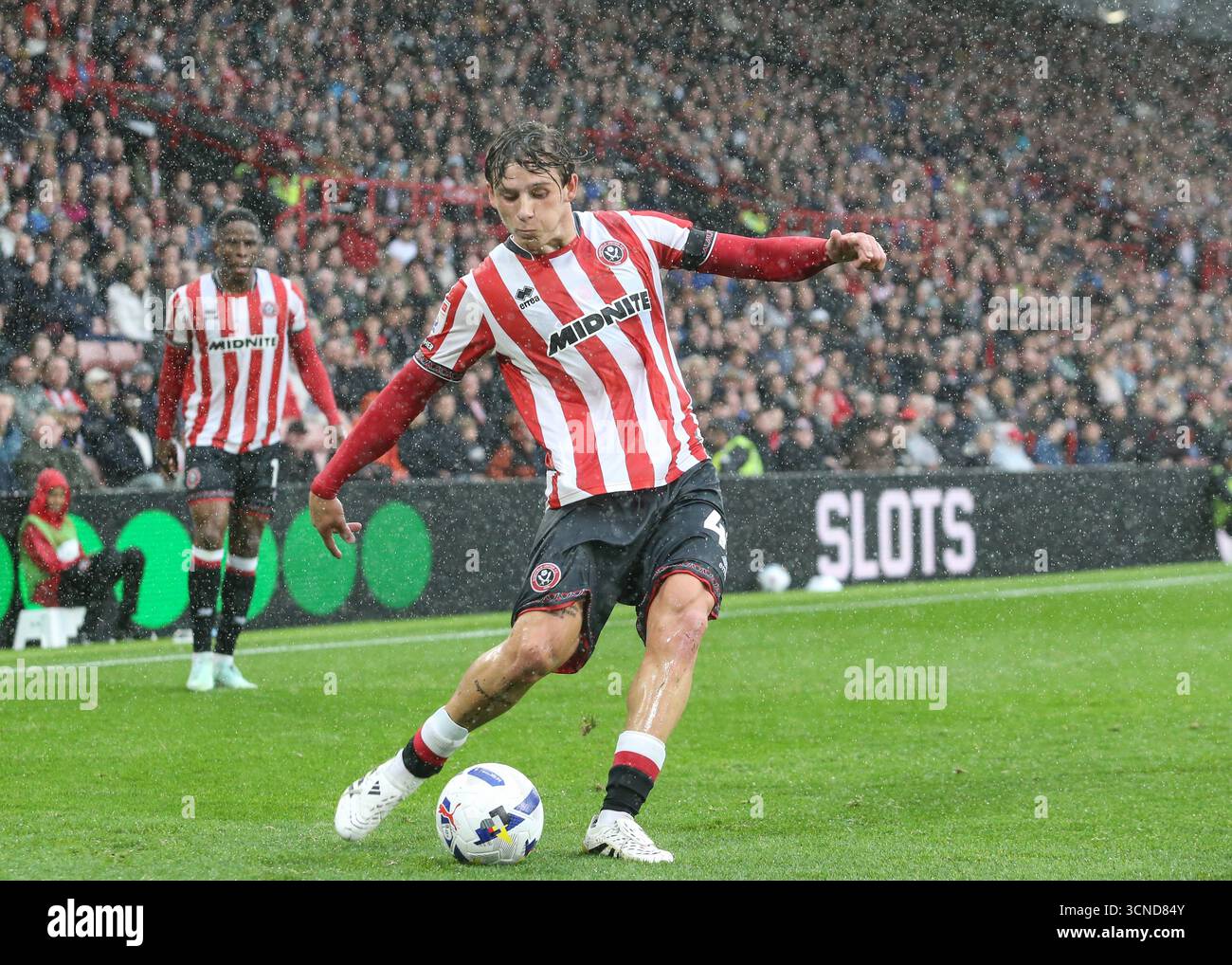 Sydie Peck of Sheffield United crosses the ball during the Sky Bet ...