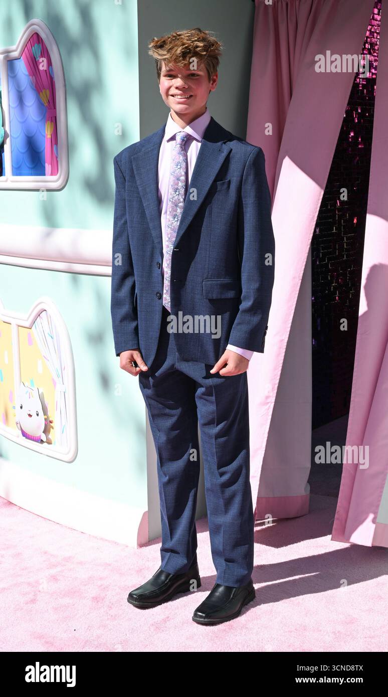 Logan Bailey arriving to ‘Gabby’s Dollhouse: The Movie’ Los Angeles ...