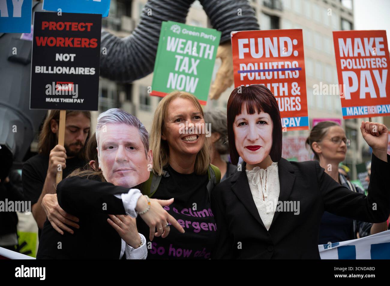London, UK, 20 September 2025. Make Them Pay protest. Make Them Pay is ...
