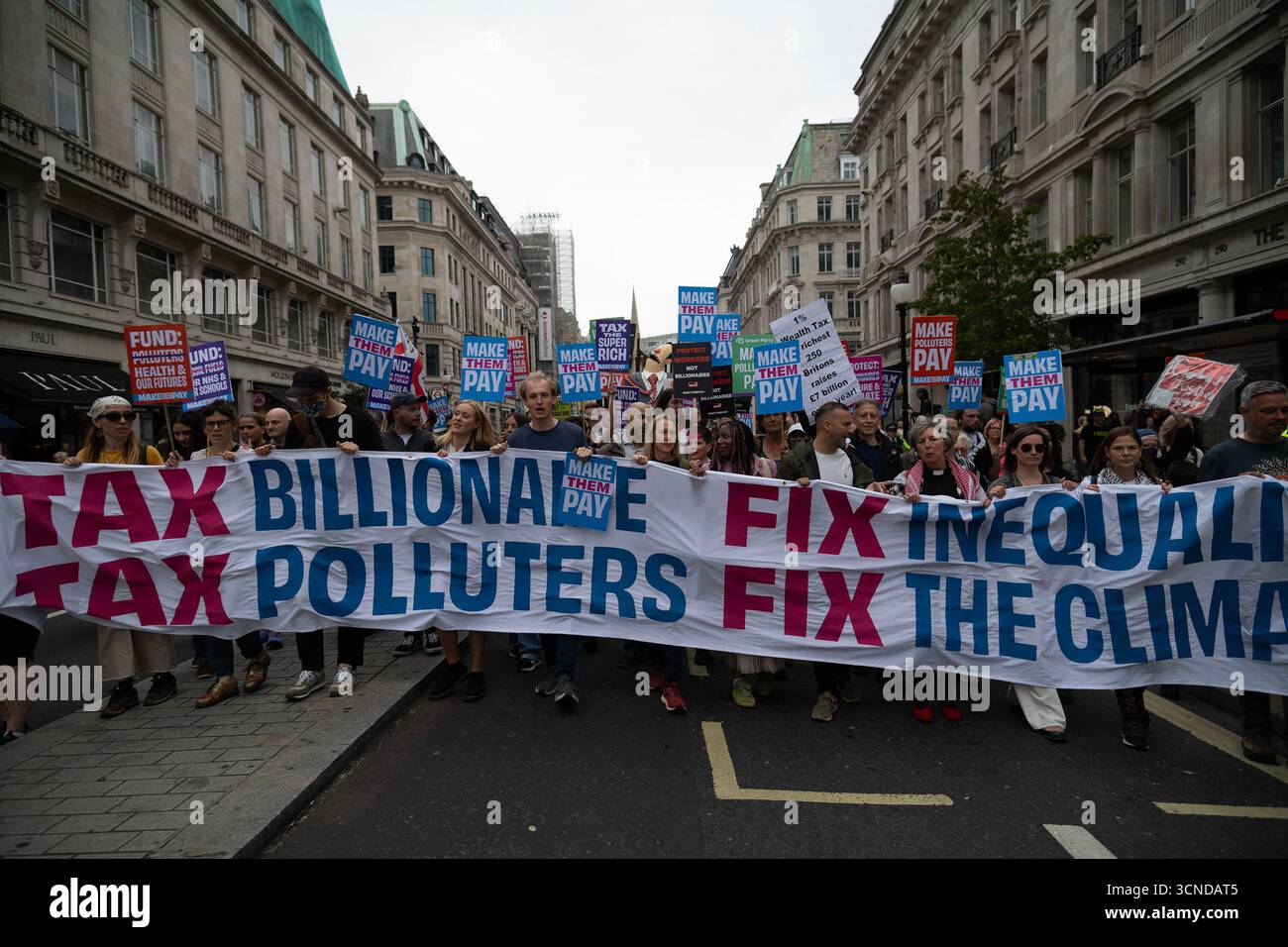 London, UK, 20 September 2025. Make Them Pay protest. Make Them Pay is ...