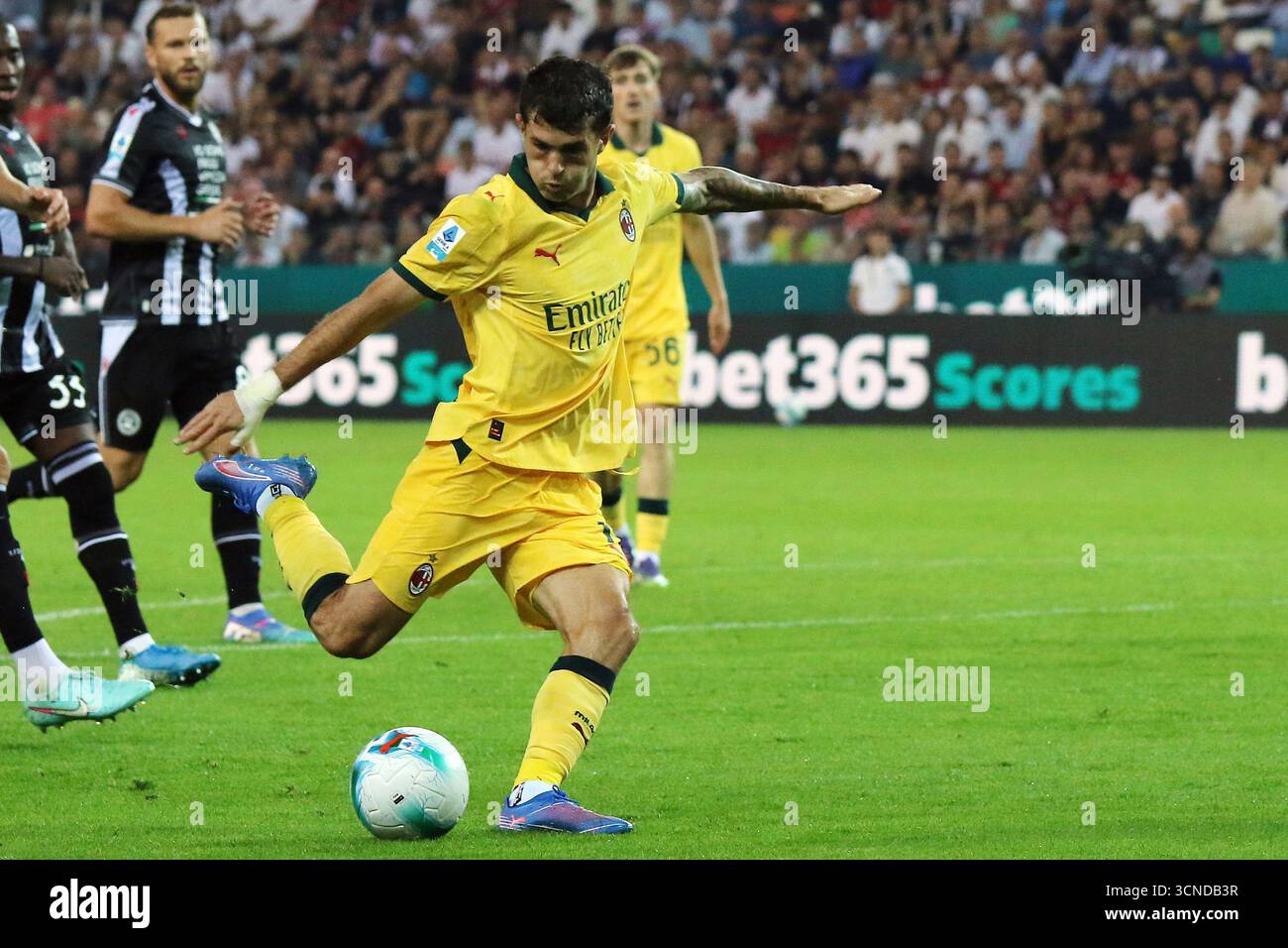 AC Milan's Christian Pulisic scores his team's third goal during the ...
