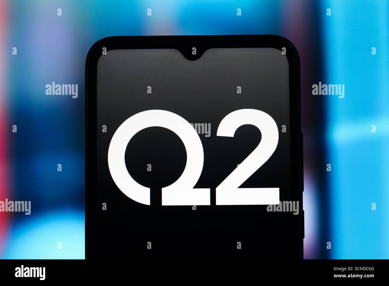 In this photo illustration, the Q2 Holdings logo is seen displayed on a ...