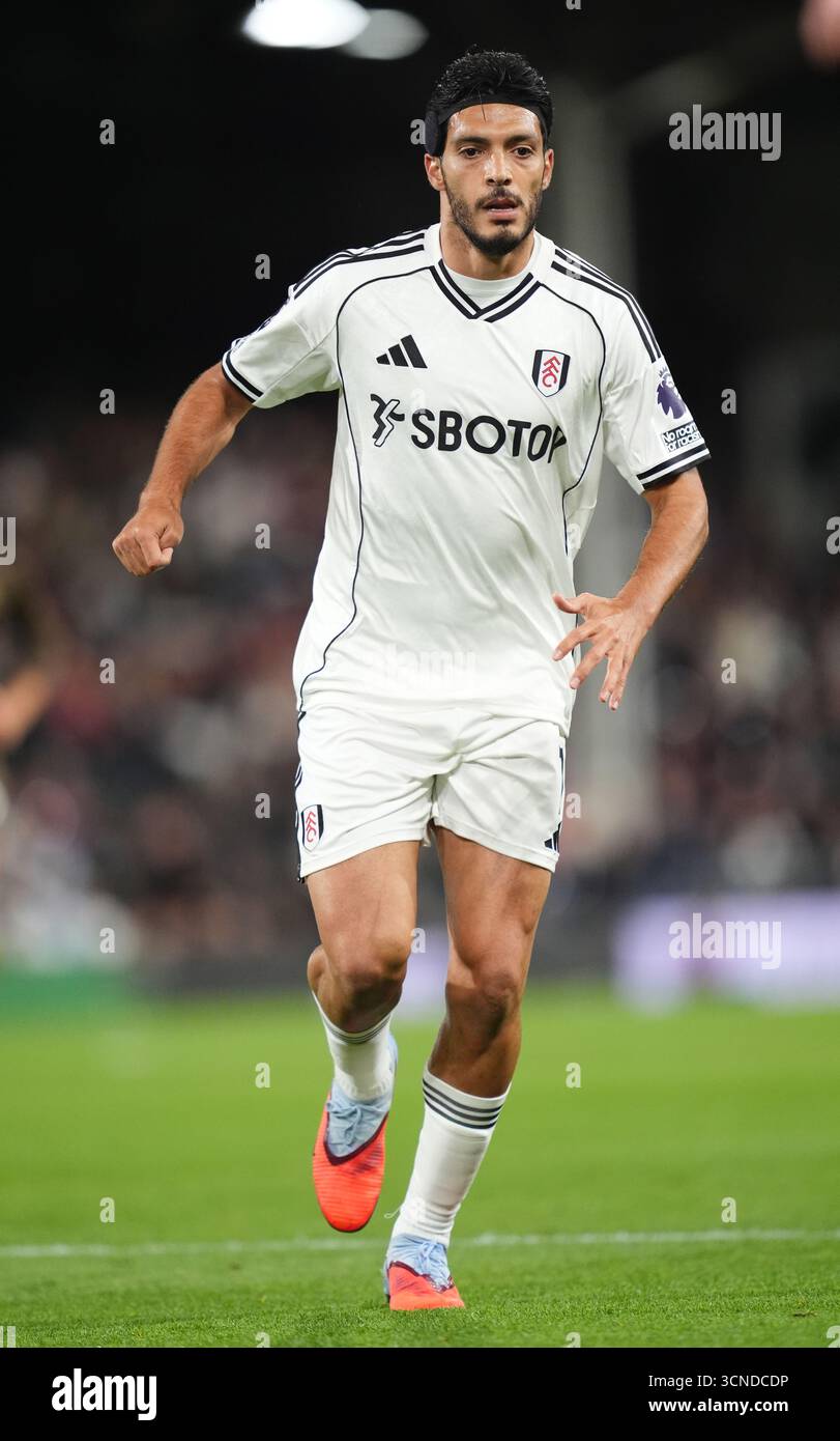 Fulham's Raul Jimenez during the Premier League match at Craven Cottage ...