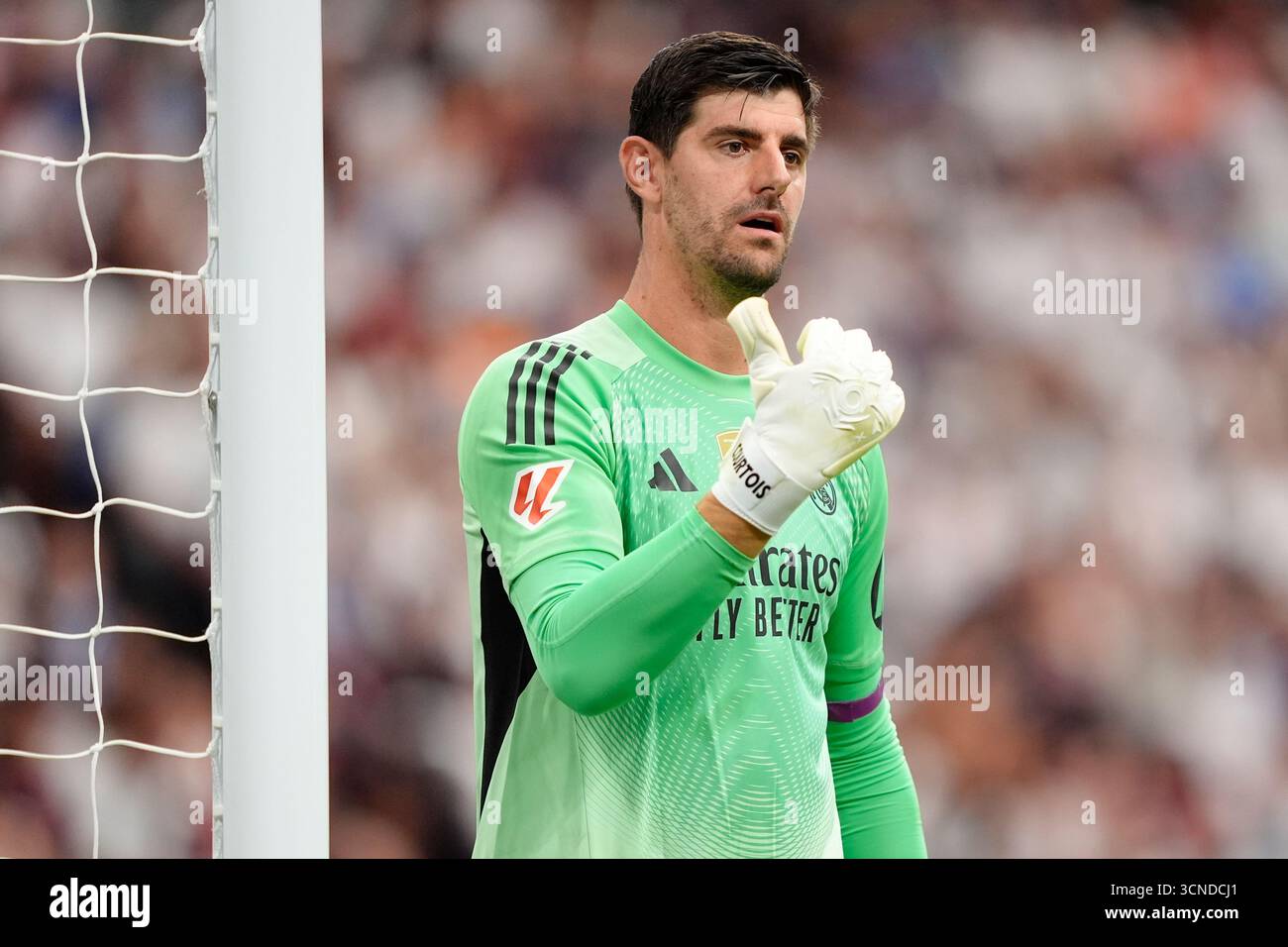 Thibaut Courtois of Real Madrid CF is seen during the La Liga EA Sports ...