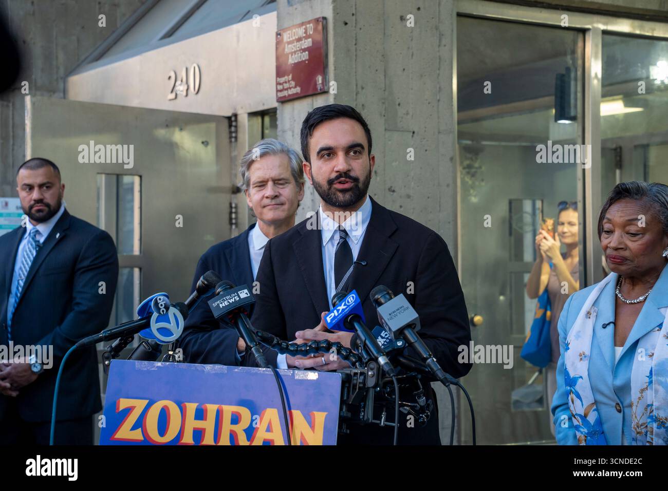 Democratic New York City mayoral candidate Zohran Mamdani speaks during ...