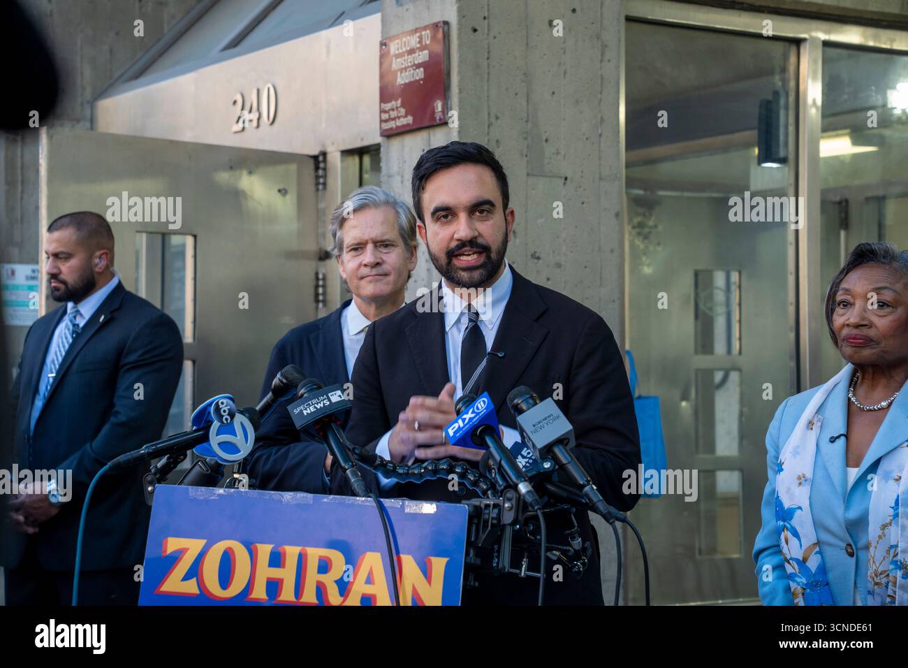 Democratic New York City mayoral candidate Zohran Mamdani speaks during ...