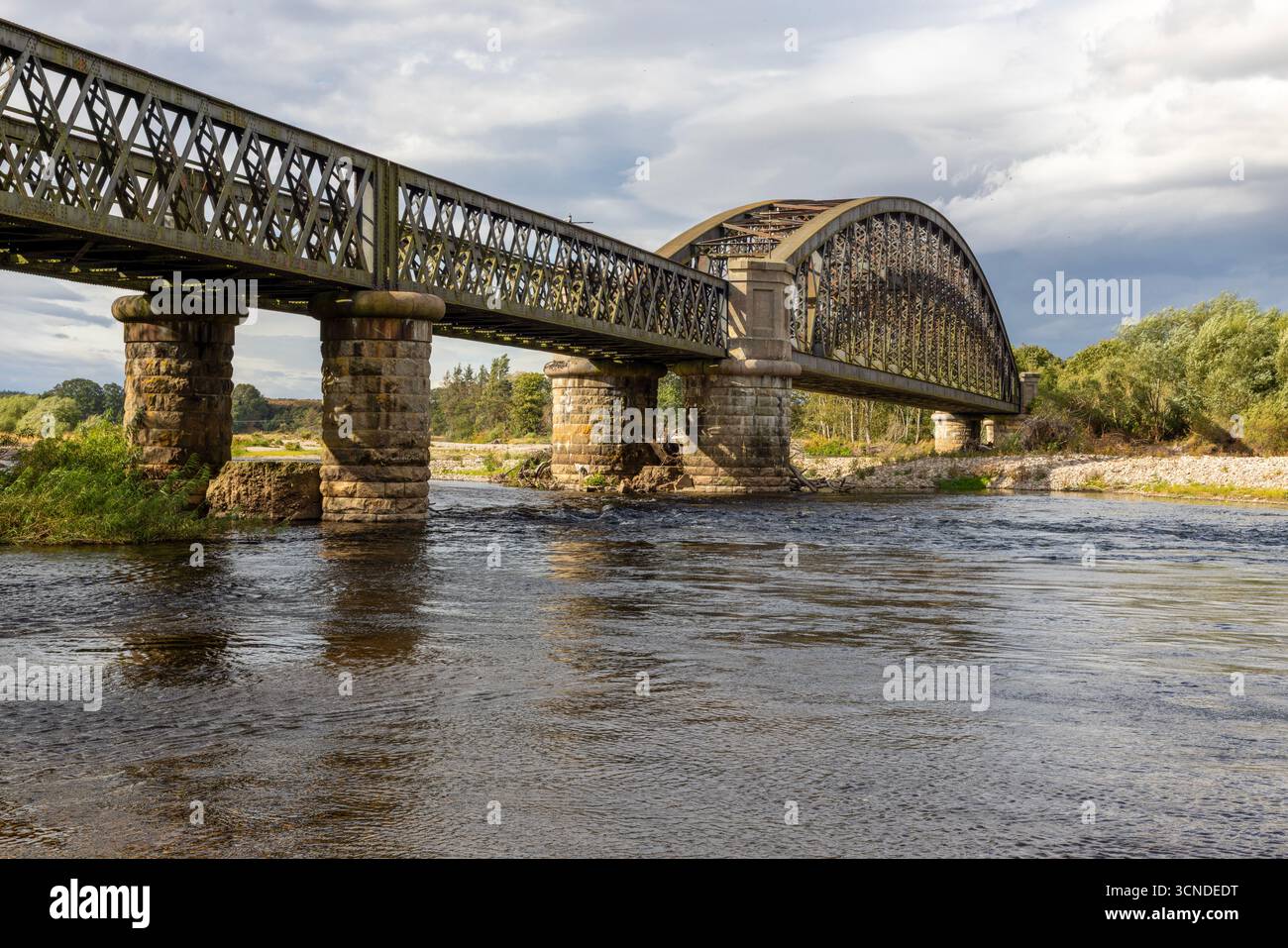 The impressive Victorian lattice ironwork of the Spey Viaduct, now part ...
