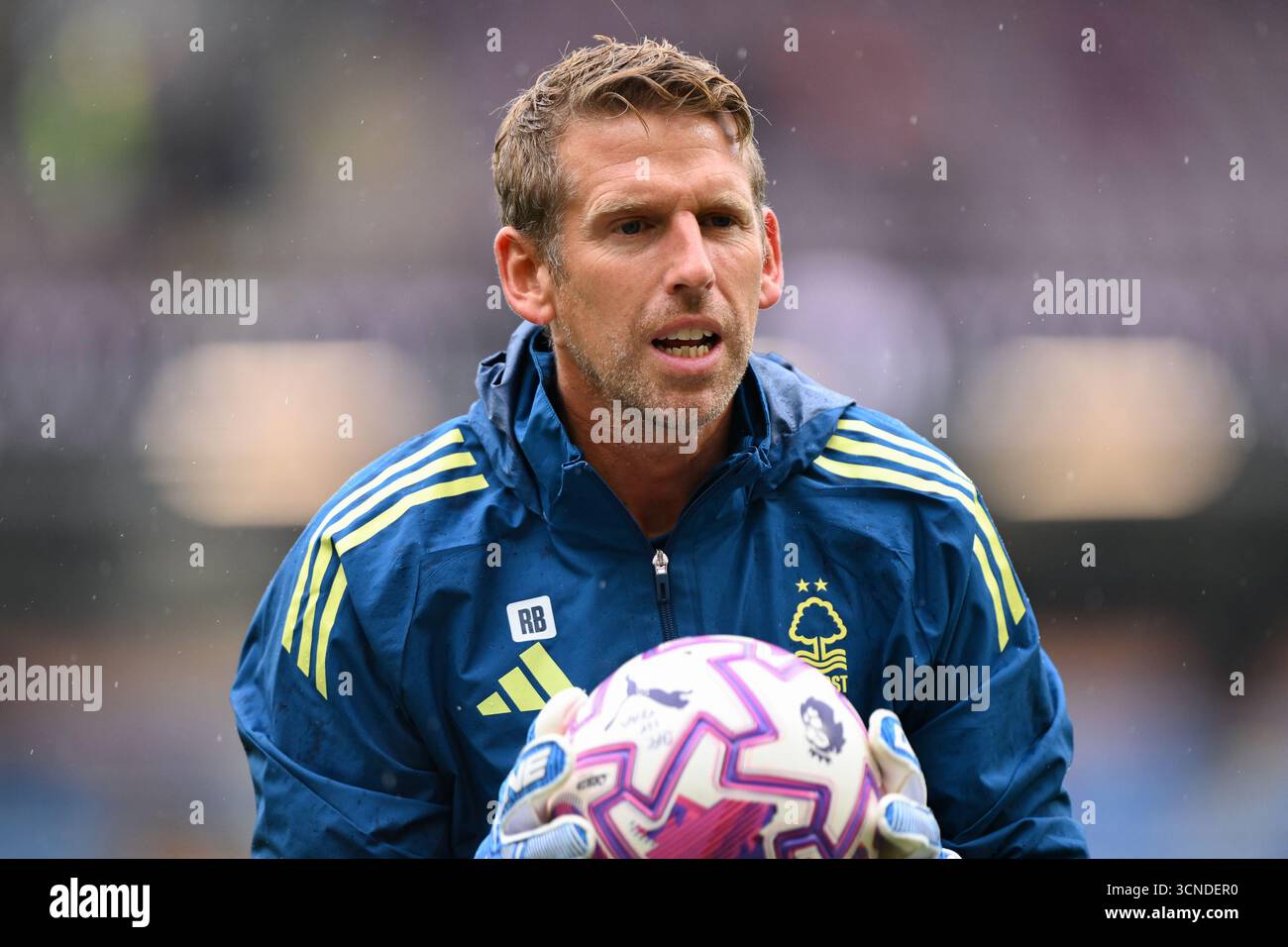 Rob Birch, Nottingham Forest goalkeeping coach during the Premier ...