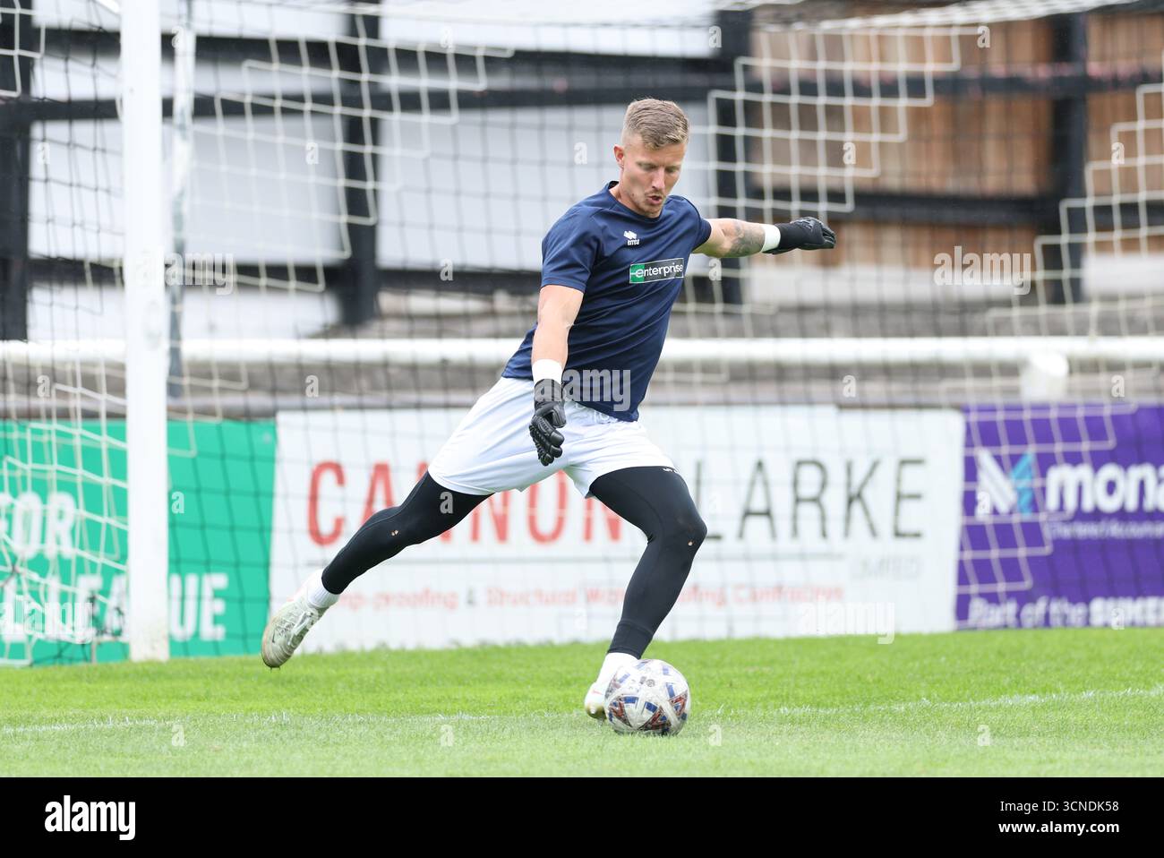 Chris Haigh, of Chelmsford City, warming up before the match between ...