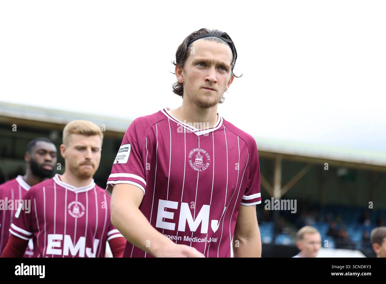 Harry Barbrook, of Chelmsford City, walking into the pitch for the ...