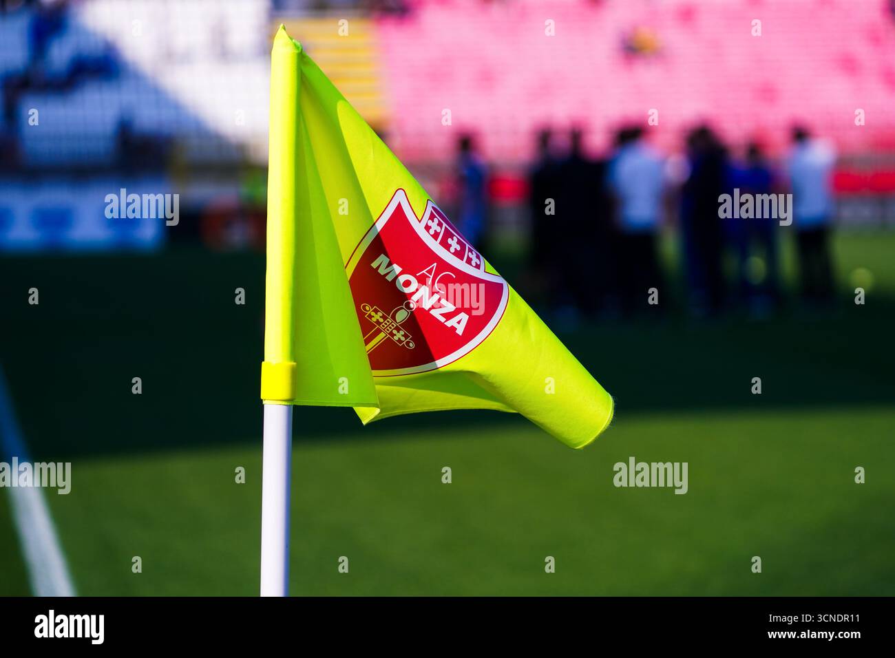 Monza Logo during the Italian championship Serie B football match ...