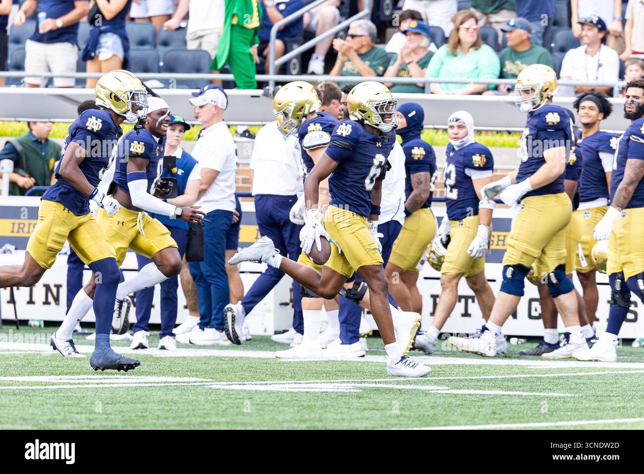 September 20, 2025: Notre Dame defensive back Christian Gray (6 ...
