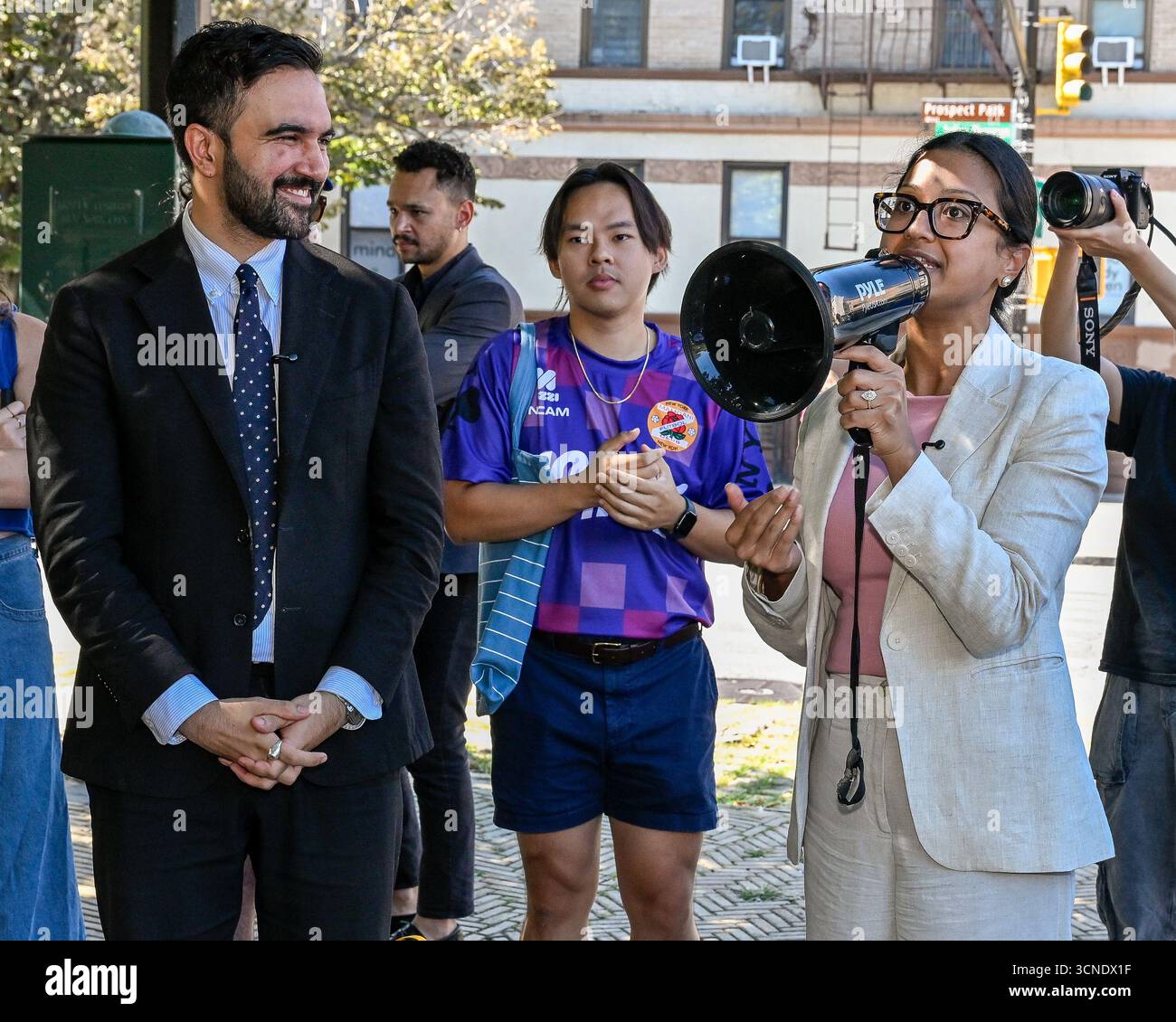 New York, USA. 20th Sep, 2025. New York City Council Member Shahana ...