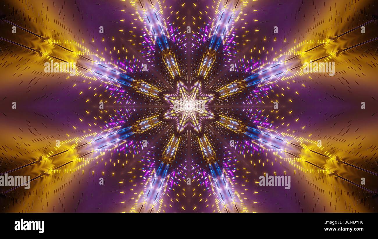 Swirling lights create a stunning kaleidoscope pattern, showcasing ...
