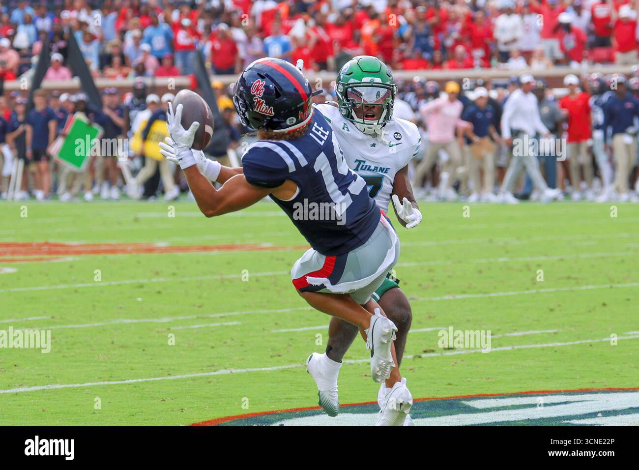 OXFORD, MS - SEPTEMBER 20: Ole Miss Rebels wide receiver Cayden Lee (19 ...