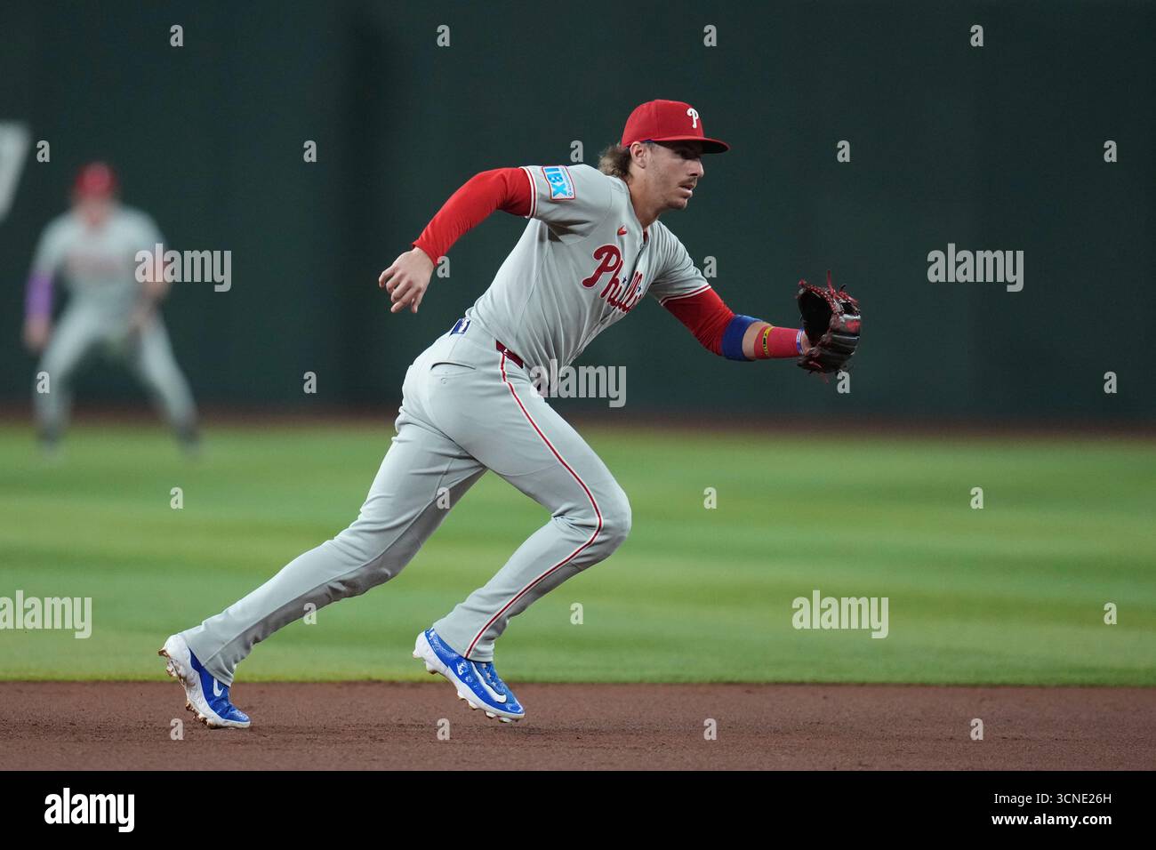 Philadelphia Phillies shortstop Bryson Stott chases down an infield ...