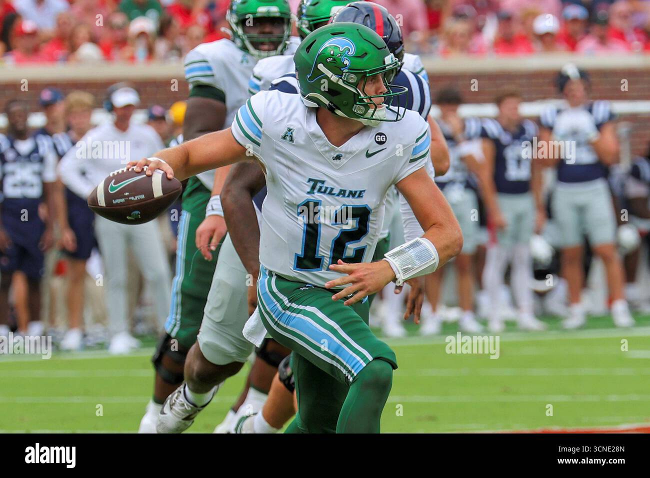 OXFORD, MS - SEPTEMBER 20: Tulane Green Wave quarterback Jake Retzlaff ...