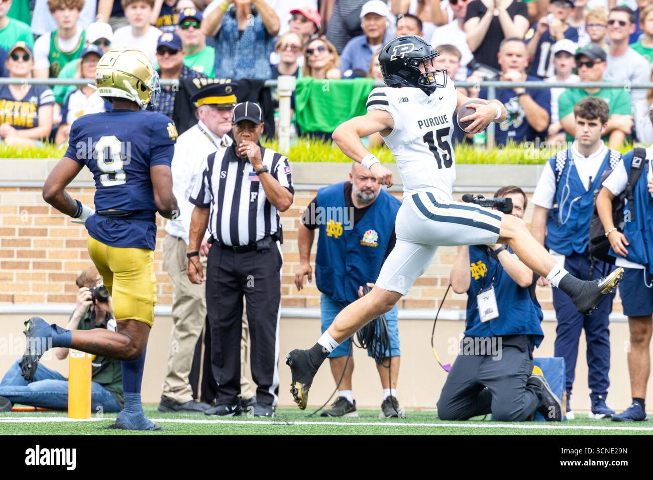 September 20, 2025: Purdue quarterback Ryan Browne (15) scores ...