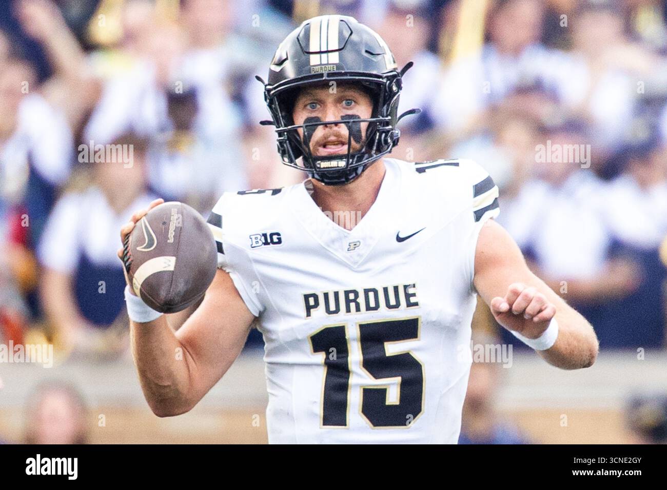 September 20, 2025: Purdue quarterback Ryan Browne (15) during NCAA ...