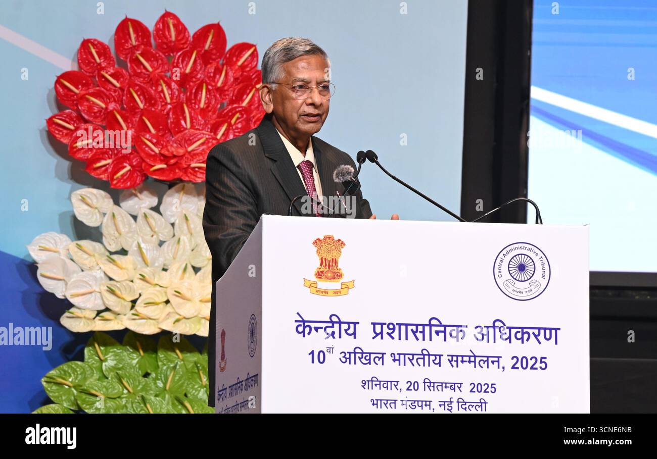 NEW DELHI, INDIA - SEPTEMBER 20: Attorney General of India R. Venkataramani speaks during the ...