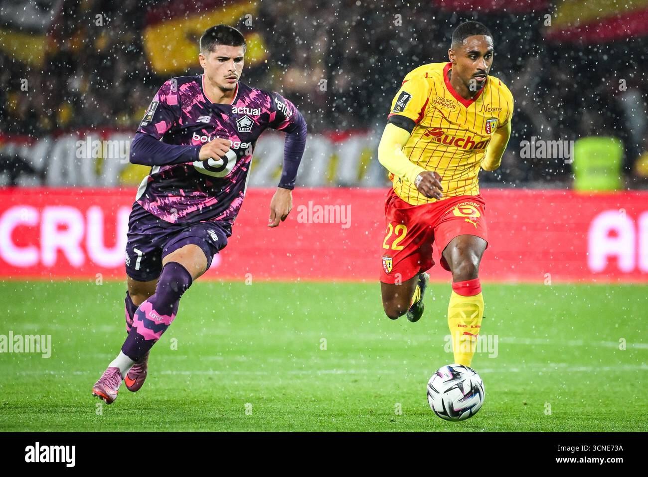 Matias FERNANDEZ-PARDO of Lille and Wesley SAID of Lens during the ...