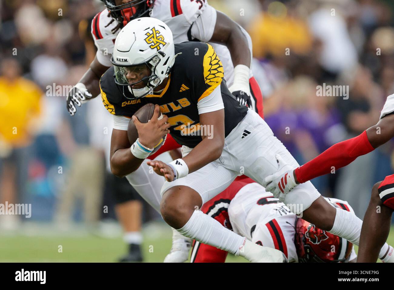 Kennesaw State quarterback Amari Odom (2) runs with the ball during the ...