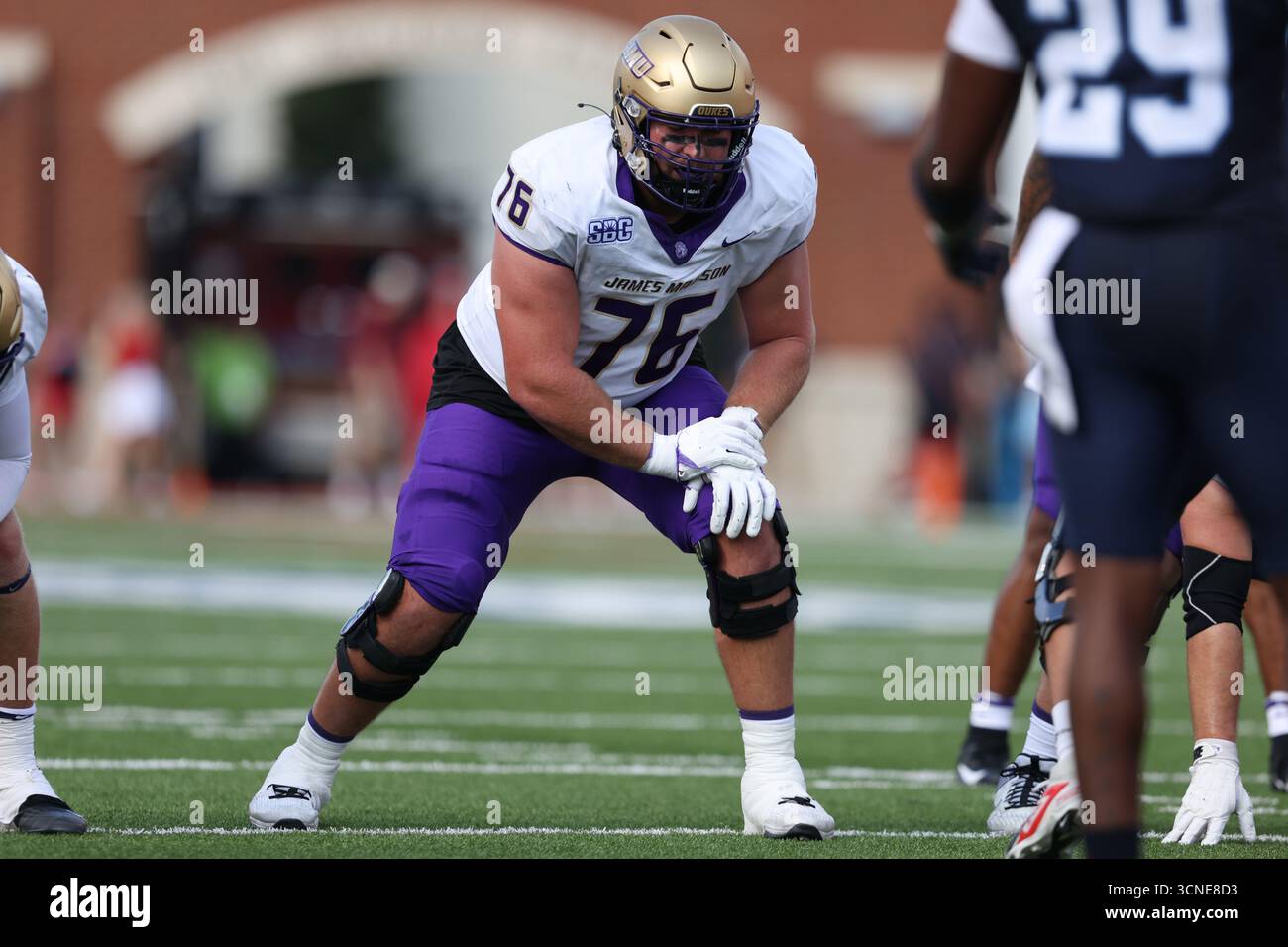 September 20, 2025: James Madison Dukes offensive lineman Pat McMurtrie ...
