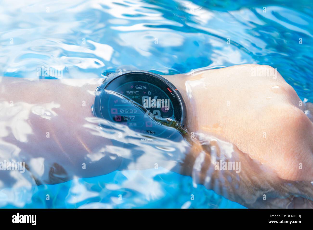 ZhongShan China-Septembe 13, 2025: man's arm with a Garmin Forerunner ...
