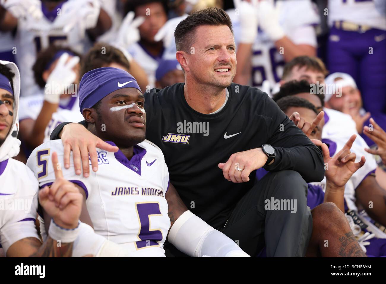 September 20, 2025: James Madison Dukes head coach Bob Chesney ...