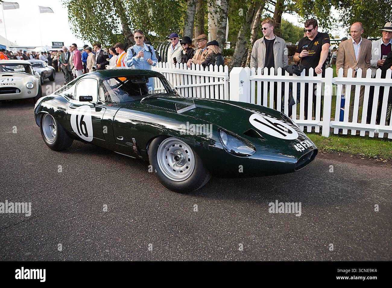 1965 Jaguar E-type Lightweight 'Lowdrag' coupe driven by Lukas Halusa ...