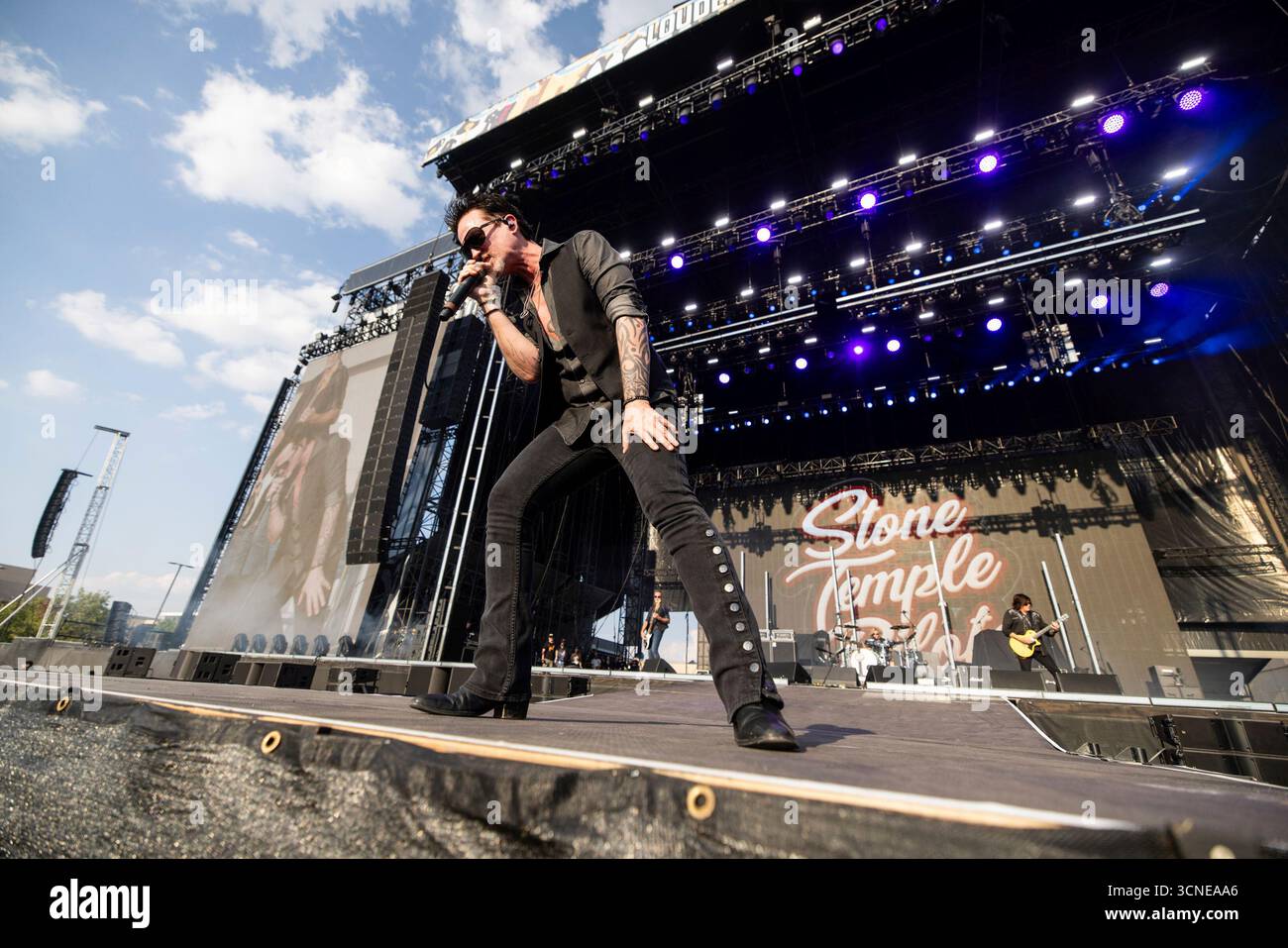 Jeff Gutt of Stone Temple Pilots performs during Louder Than Life music ...