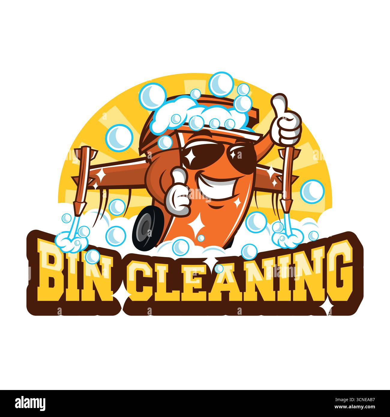 Cute trash bin character Stock Vector Images - Alamy